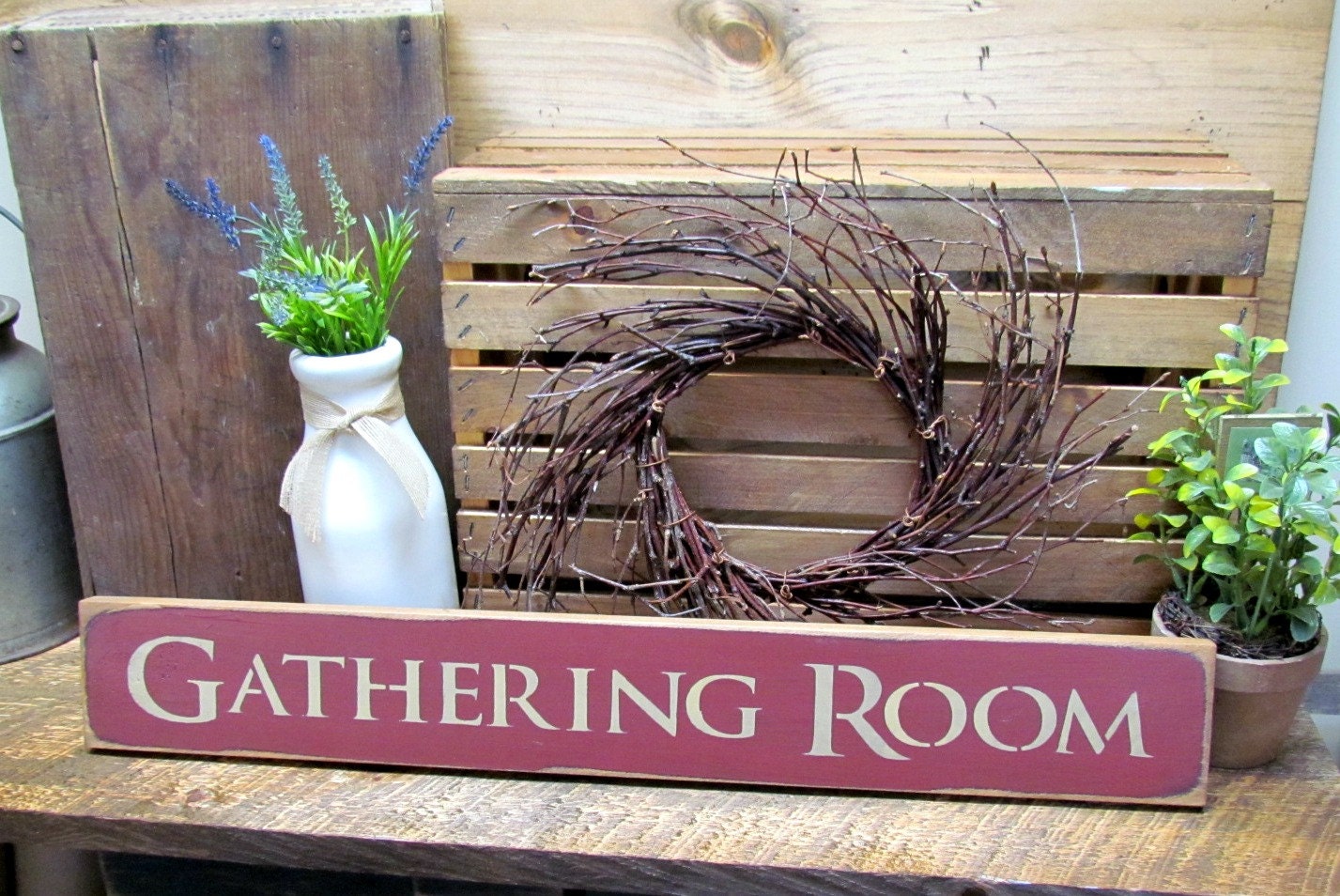 Gathering Room Sign Wood Sign Saying Housewarming Gift New | Etsy