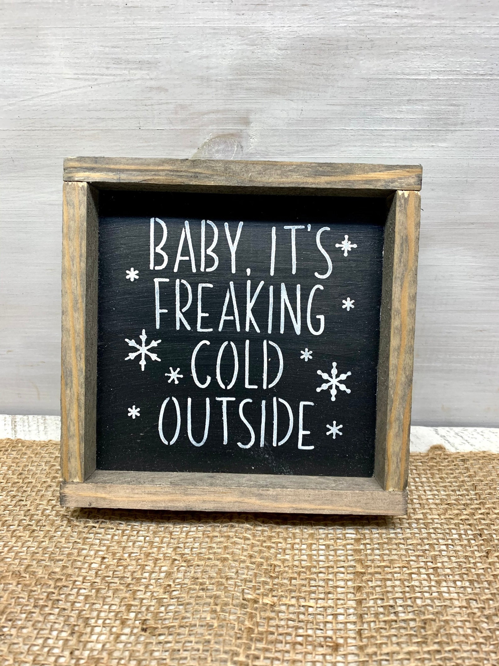 Baby Its Cold Outside Winter Sign Saying Tiered Tray Decor - Etsy
