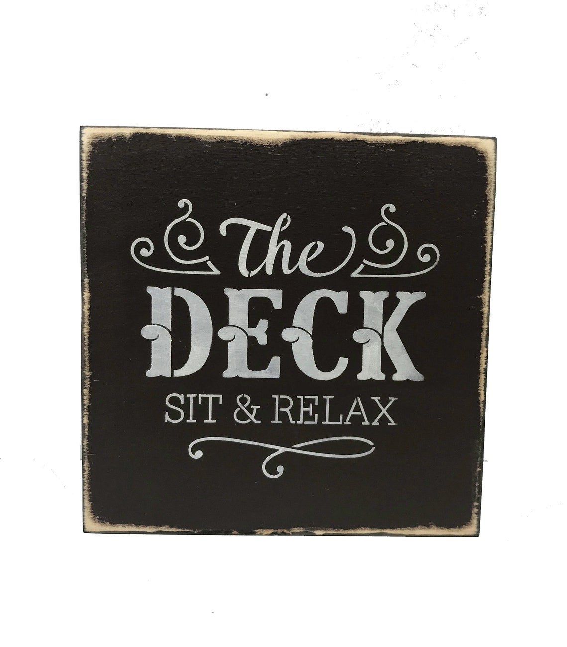 The Deck Sign Deck Decor Sign for the Deck Sit and Relax - Etsy