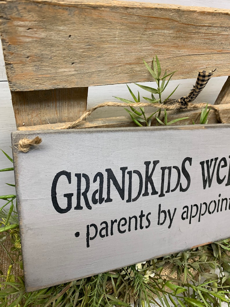 Wooden Sign Grandkids Welcome Parents by Appointment Gift - Etsy