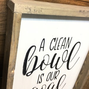 A Clean Bowl is Our Goal Funny Bathroom Sign Bath Decor | Etsy