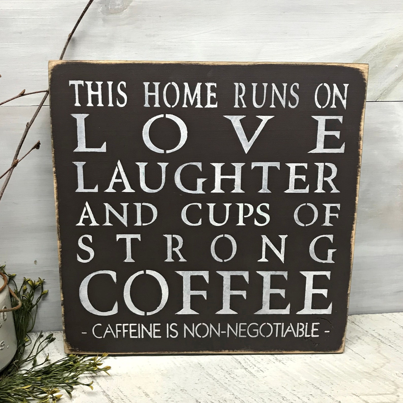 Funny Coffee Sign Wooden Sign Coffee Home Sign Housewarming - Etsy