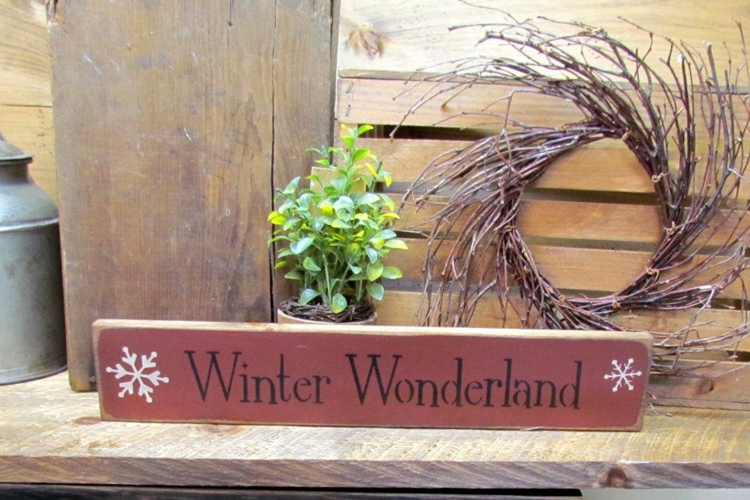 Winter Decor, Wood Winter Sign, Winter Wonderland, Wood Sign Saying ...
