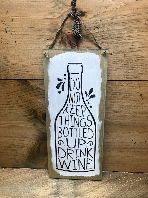 Wine Decor Wooden Wine Sign Gift for the Wine Lover Wine | Etsy