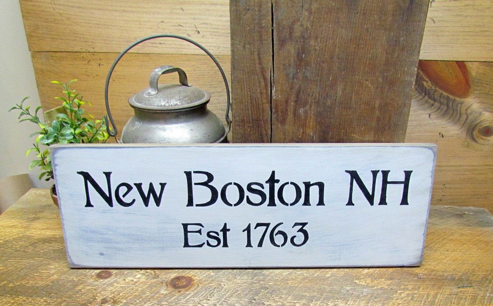 Wooden Town Sign New Boston New Hampshire Made in NH Wood - Etsy