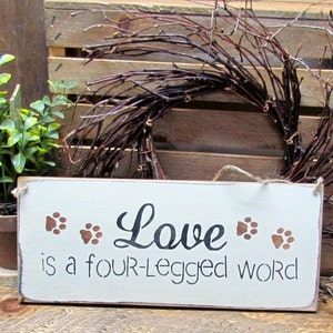 Wooden Pet Sign, Gift for the Dog Lover, Wood Sign Saying, Cat or Dog ...