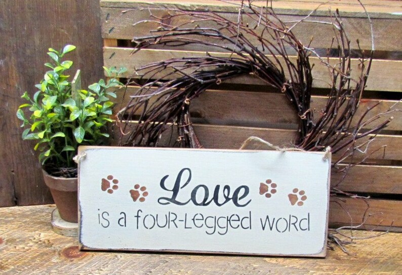 Wooden Pet Sign, Gift for the Dog Lover, Wood Sign Saying, Cat or Dog ...