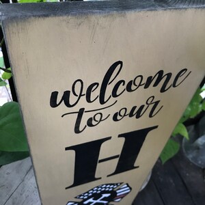 Fire Fighter Gift, Fire Fighter Badge, Welcome to Our Home, Red Thin ...