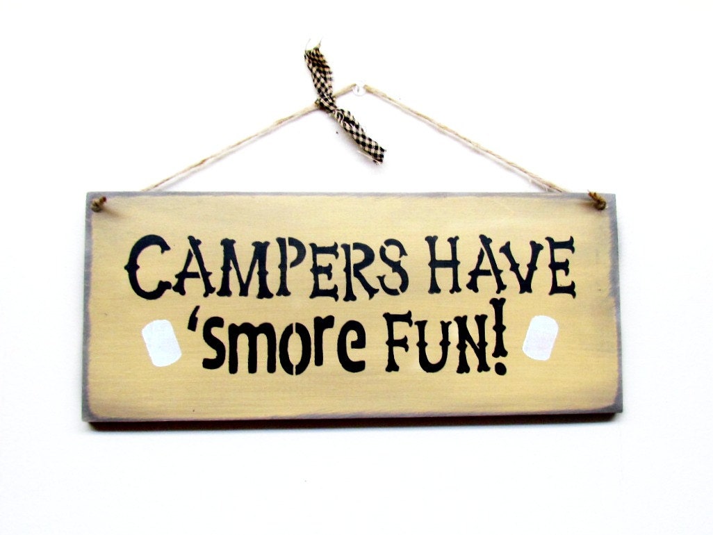 Wooden Camping Sign Campers Have 'smore Fun RV Camp | Etsy