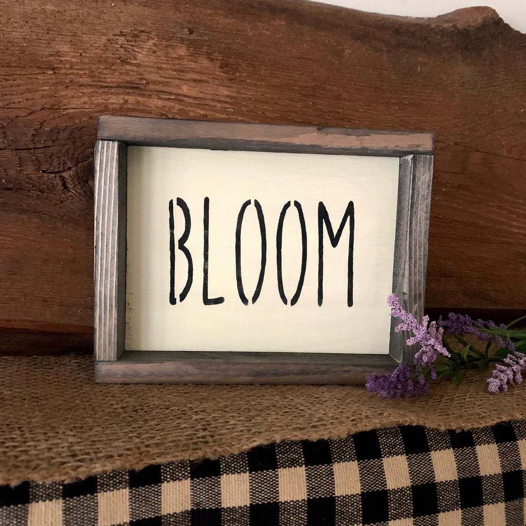 Spring Decor, Bloom Tiered Tray Sign, Spring Signs, Mini Spring Signs ...