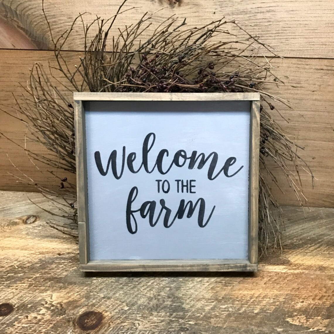 Welcome to the Farm Rustic Farm Decor Farmhouse Sign - Etsy