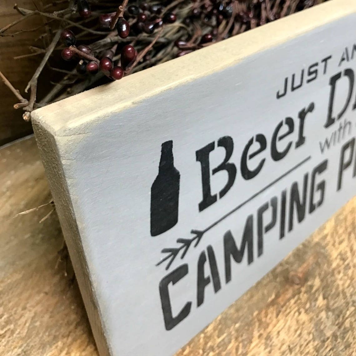 Camping Sign Just Another Beer Drinker With A Camping | Etsy