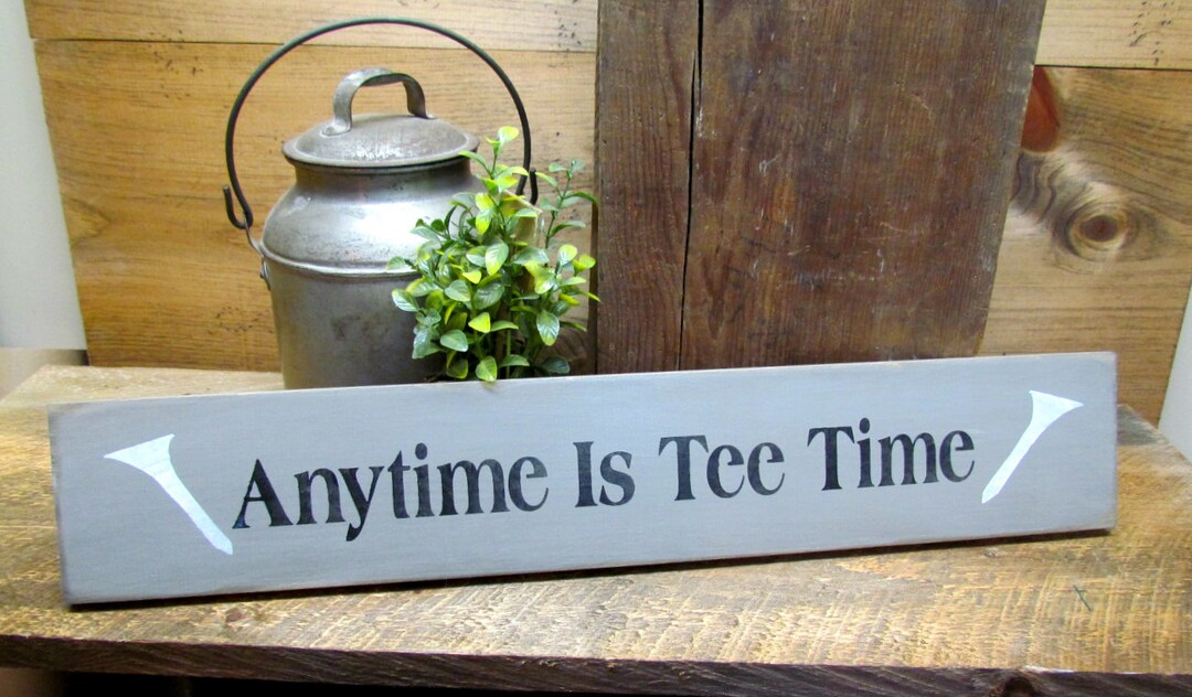 Golf Gift for Dad Husband Golf Sign Gift for Golf Lover Any Time is Tee ...