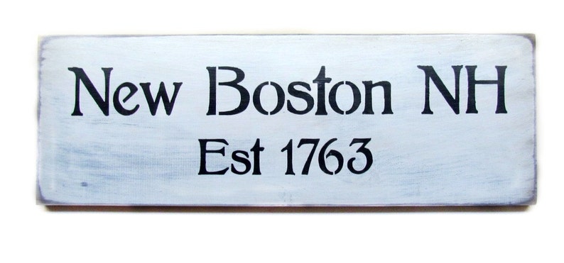 Wooden Town Sign New Boston New Hampshire Made in NH Wood - Etsy