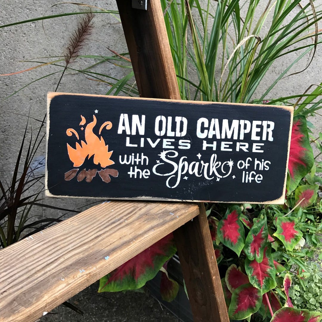 Gift for Camping Couple, Camping Sign, Camp, Campsite Sign, Campfire ...