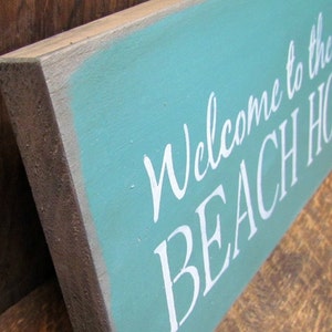 Welcome to the Beach House, Beach House Decor, Shabby Chic Beach Sign ...