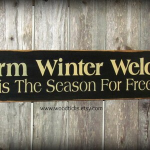 Winter Decor, Winter Wooden Sign, Warm Winter Wishes Tis the Season for ...