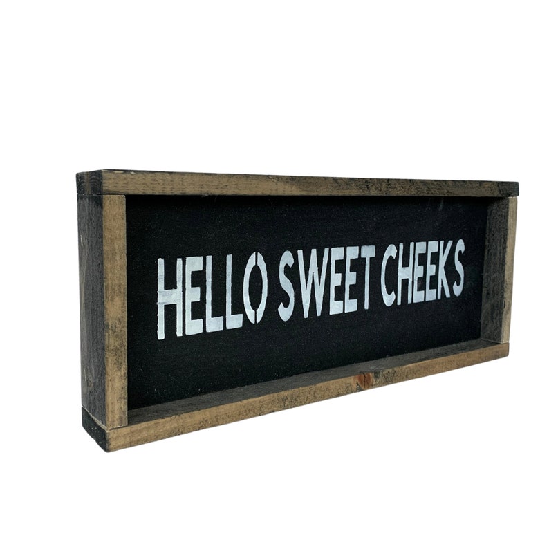 Hello Sweet Cheeks Bathroom Sign, Farmhouse Signs, Funny Bathroom Sign ...