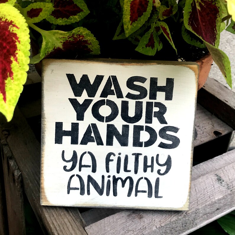 Wash Your Hands Funny Bathroom Sign Bathroom Decor - Etsy