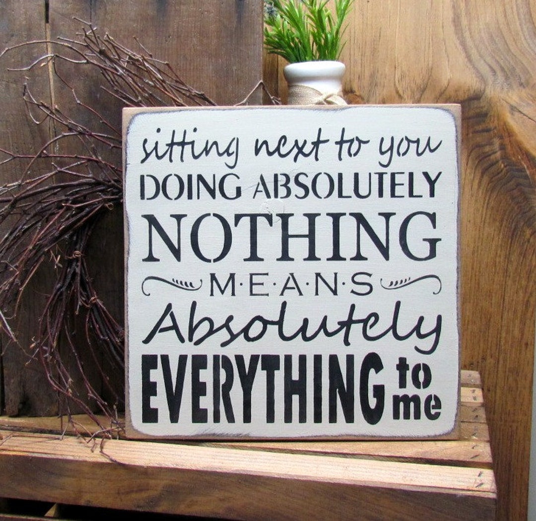Wooden House Signs Typography Sign Sitting Next to You Doing - Etsy