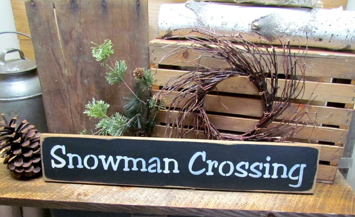 Snowman Decor, Snowman Wooden Sign, Holdiay Decor, Holiday Gift, Rustic ...