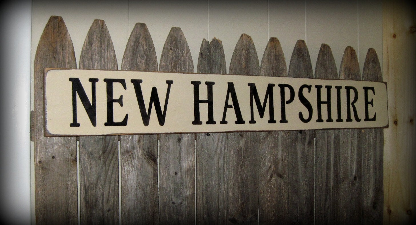 Wooden Sign New Hampshire Wood State Sign State of NH Wood | Etsy