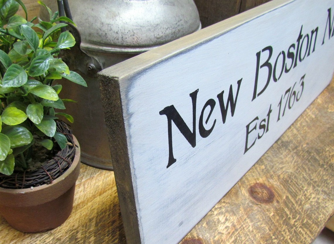 Wooden Town Sign New Boston New Hampshire Made in NH Wood - Etsy