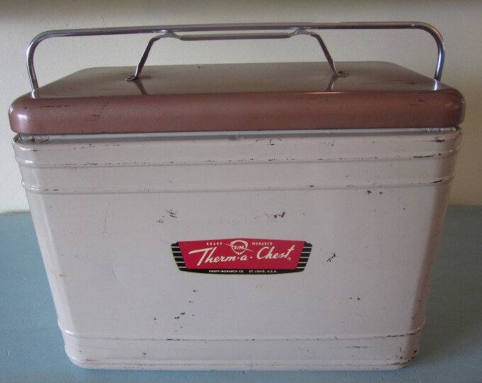 Vintage Knapp Monarch Therm a Chest Metal Cooler - Etsy
