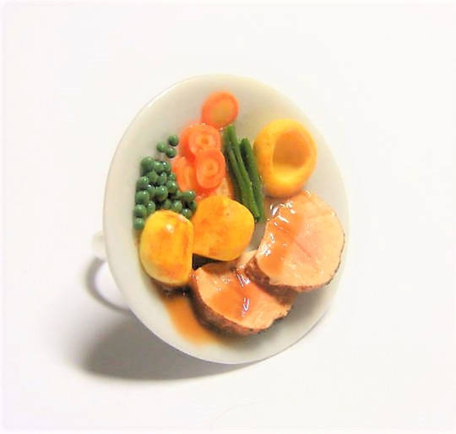 Roast Beef Dinner Ring Food Jewelry Miniature Food Ring - Etsy UK