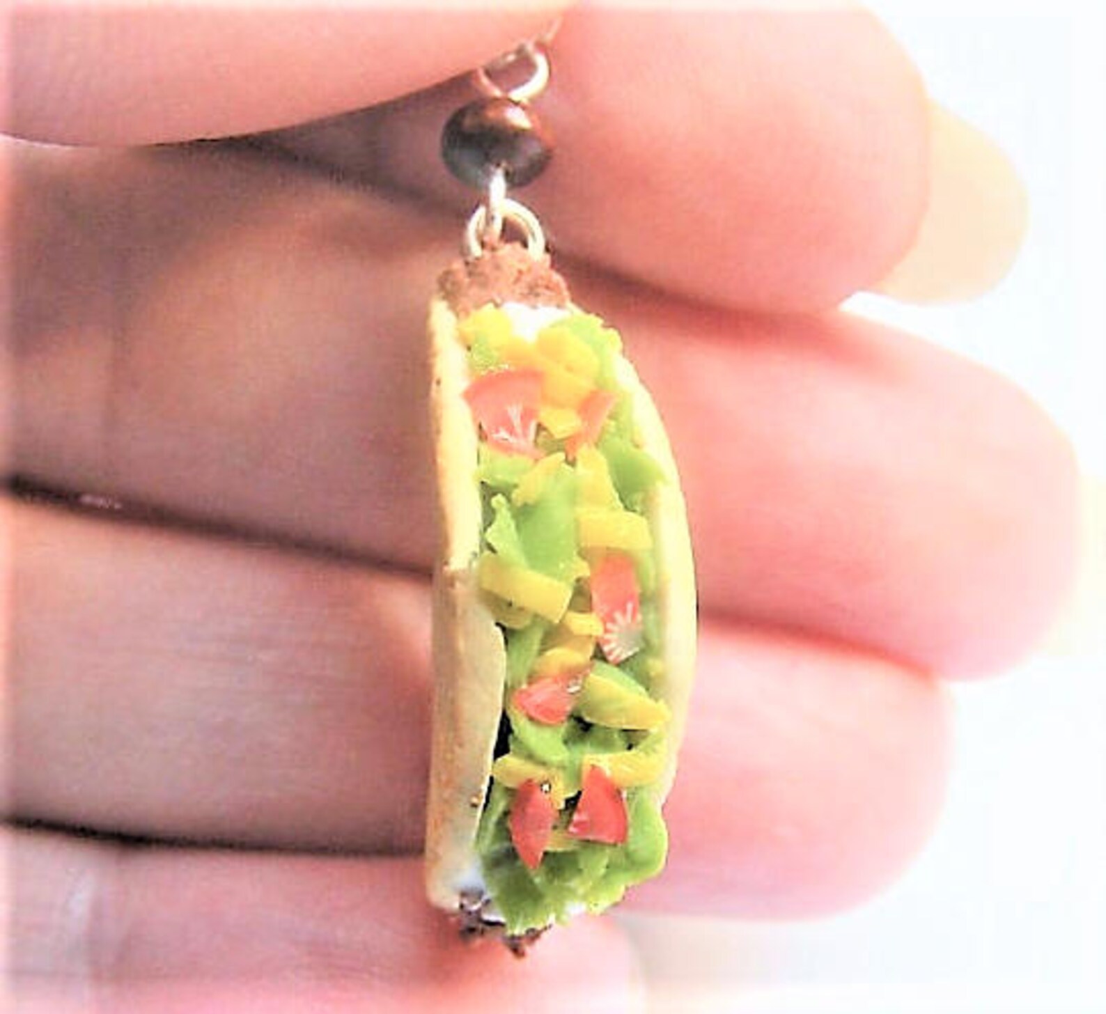Food Jewelry Taco Pendant Taco Necklace Taco Charm | Etsy
