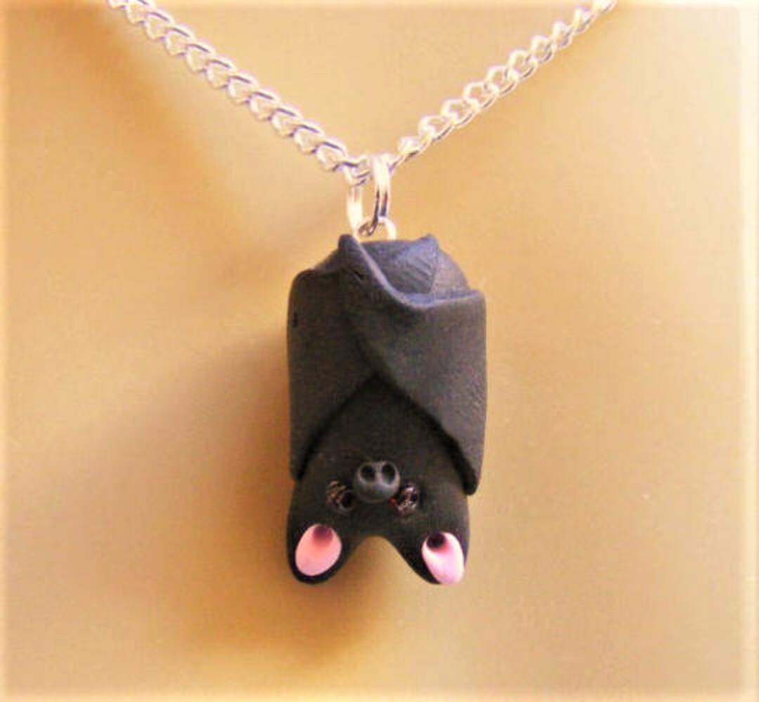 Bat Pendant, Bat Jewelry, Miniature Food Jewelry, Halloween Jewelry ...