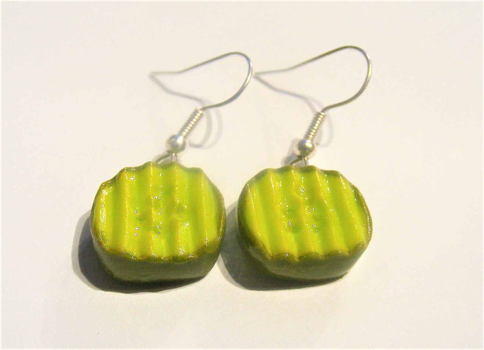 Food Jewelry Pickle Earrings Dill Pickle Earrings Miniature - Etsy