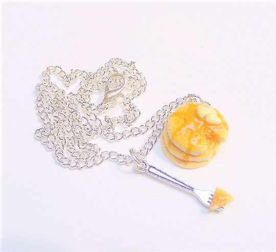 Food Jewelry Pancake Necklace Waffle Necklace Miniature - Etsy