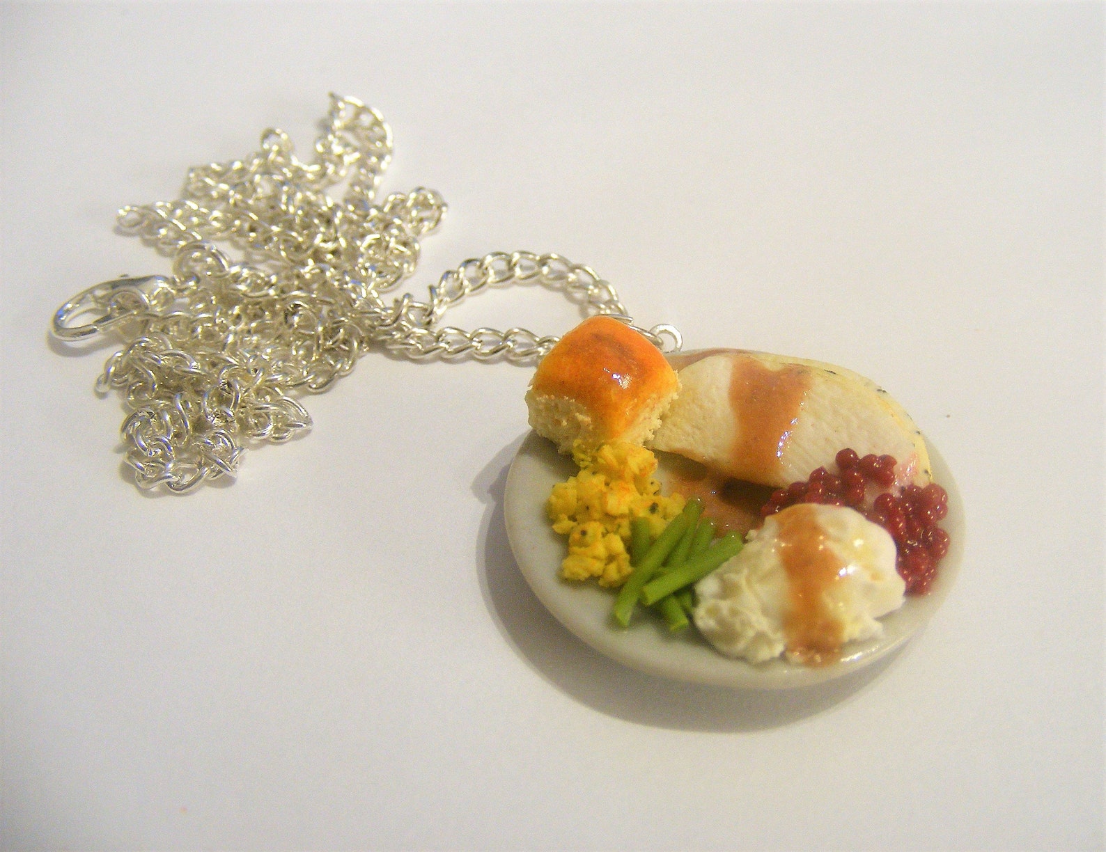 Food Jewelry Thanksgiving Dinner Necklace Thanksgiving - Etsy UK