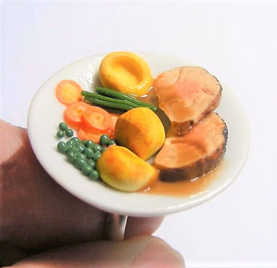 Roast Beef Dinner Ring Food Jewelry Miniature Food Ring - Etsy UK