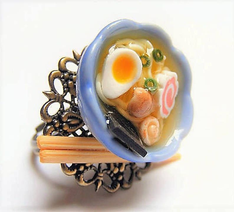 Food Jewelry Ramen Ring Ramen Soup Ring Noodle Soup Chinese | Etsy UK