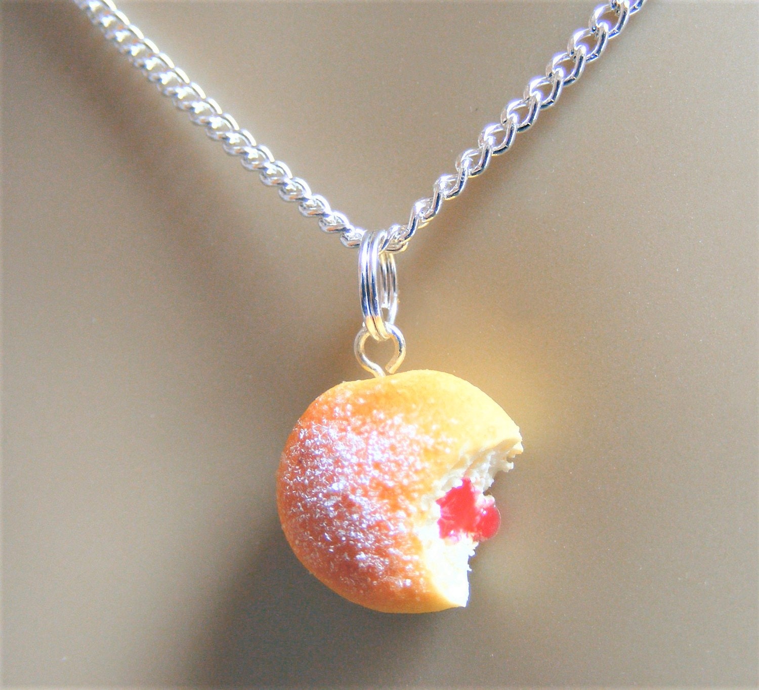 Food Jewelry Jelly Donut Necklace Jam Doughnut Necklace - Etsy
