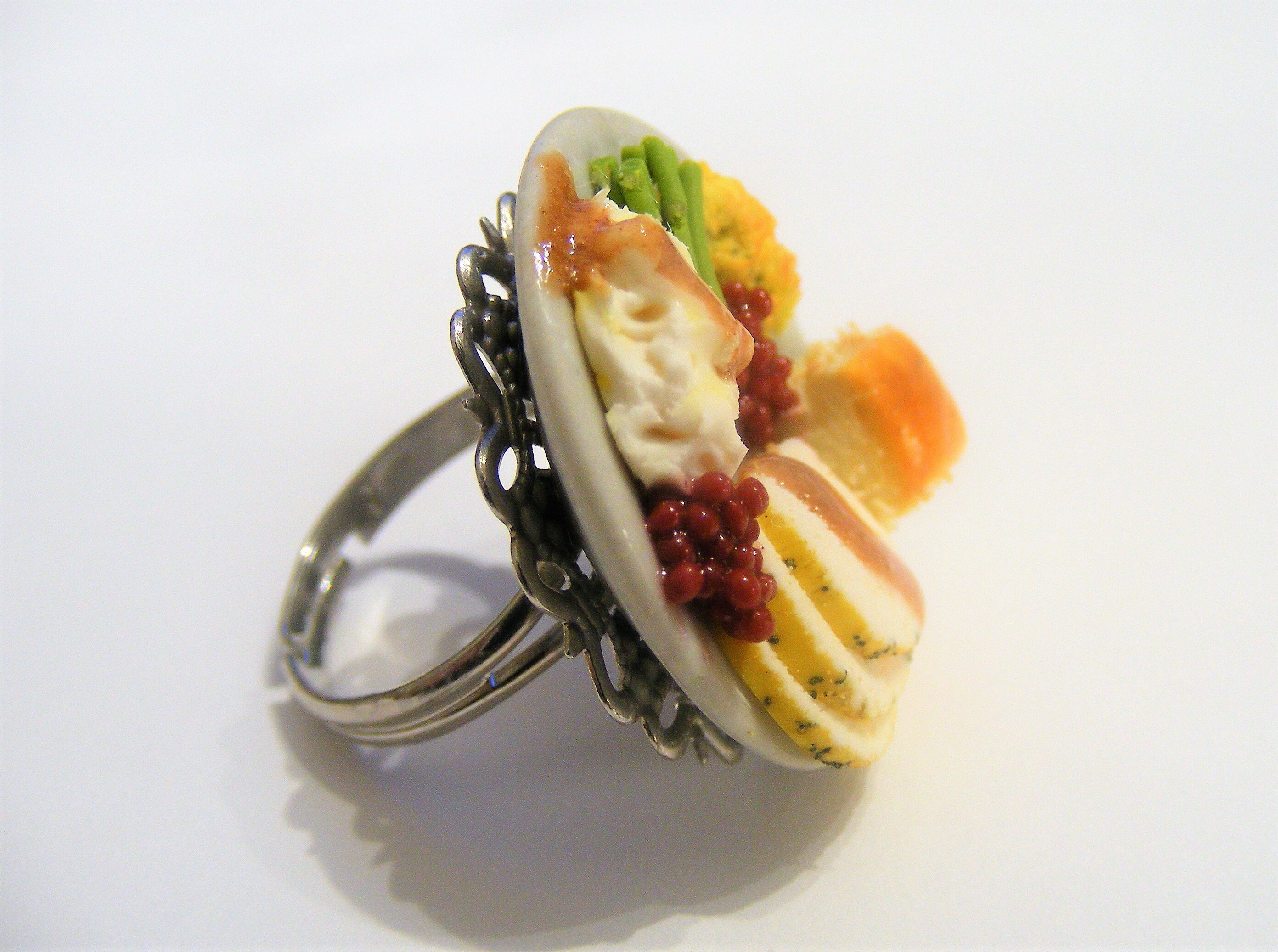 Food Jewelry Thanksgiving dinner ring Thanksgiving ring | Etsy