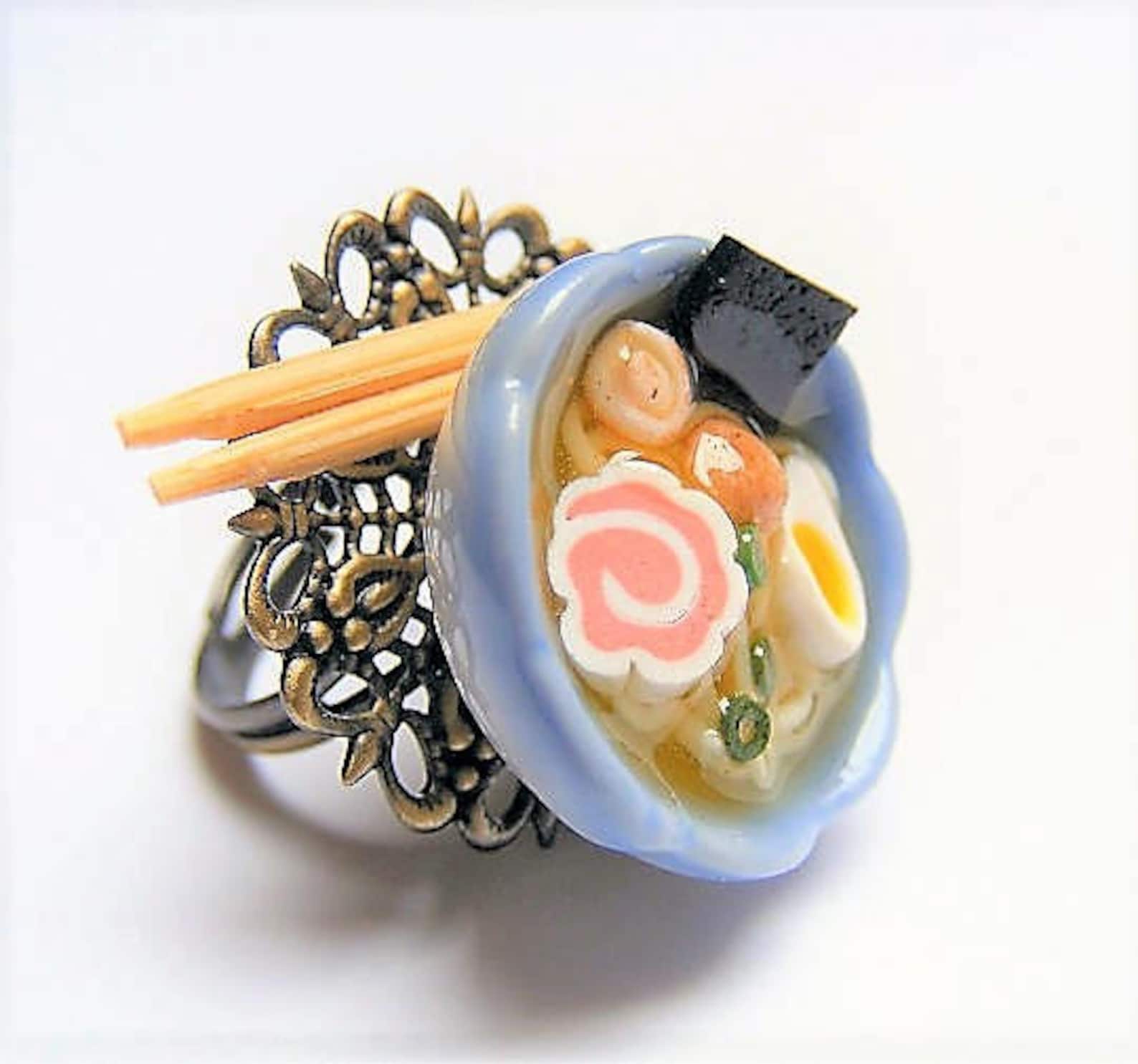 Food Jewelry Ramen Ring Ramen Soup Ring Noodle Soup Chinese | Etsy UK