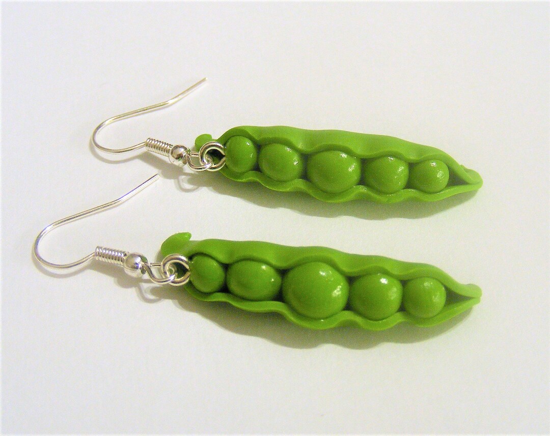 Food Jewelry Peapod Earrings Miniature Food Earrings Mini Food ...