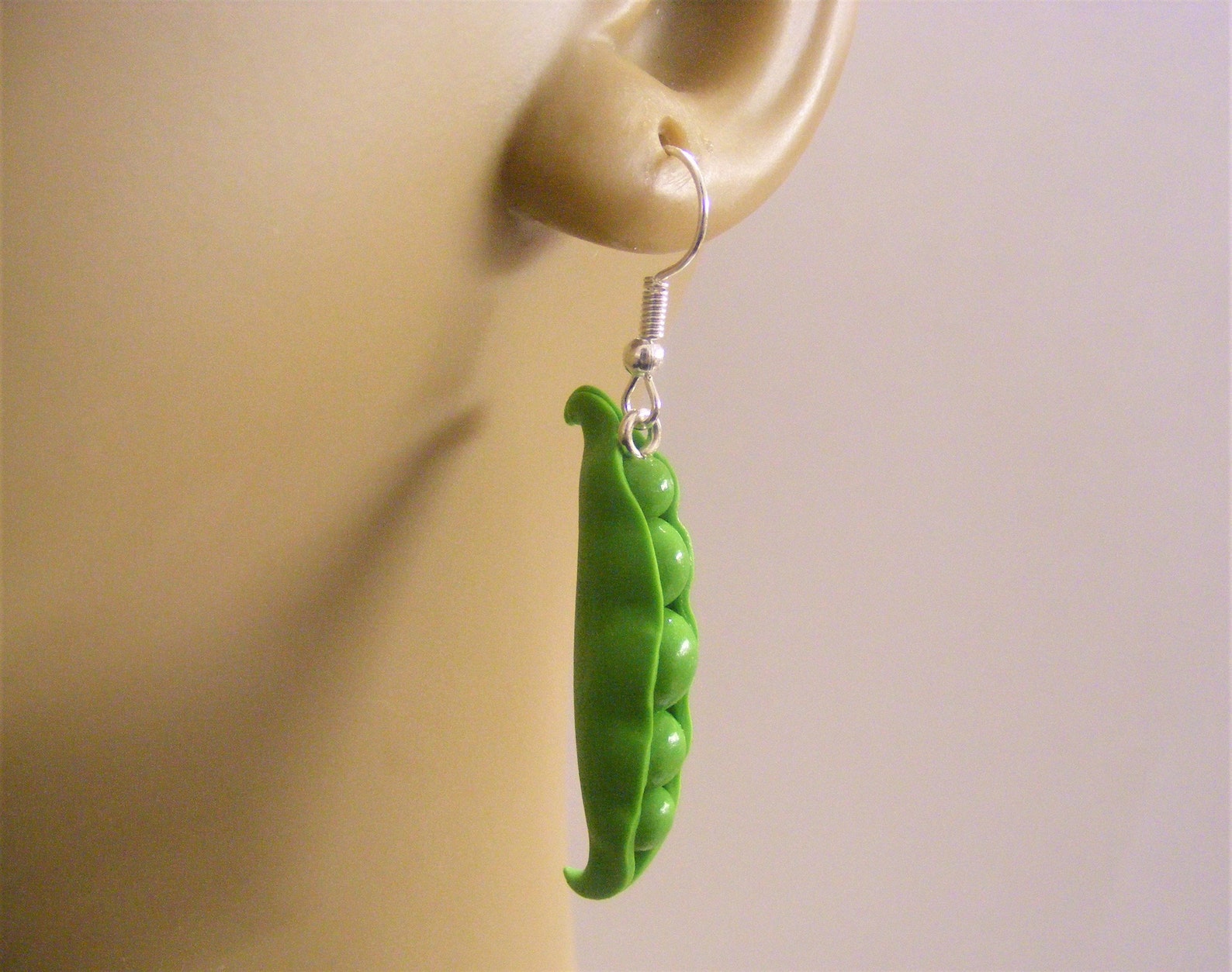 Food Jewelry Peapod Earrings Miniature Food Earrings Mini Food | Etsy