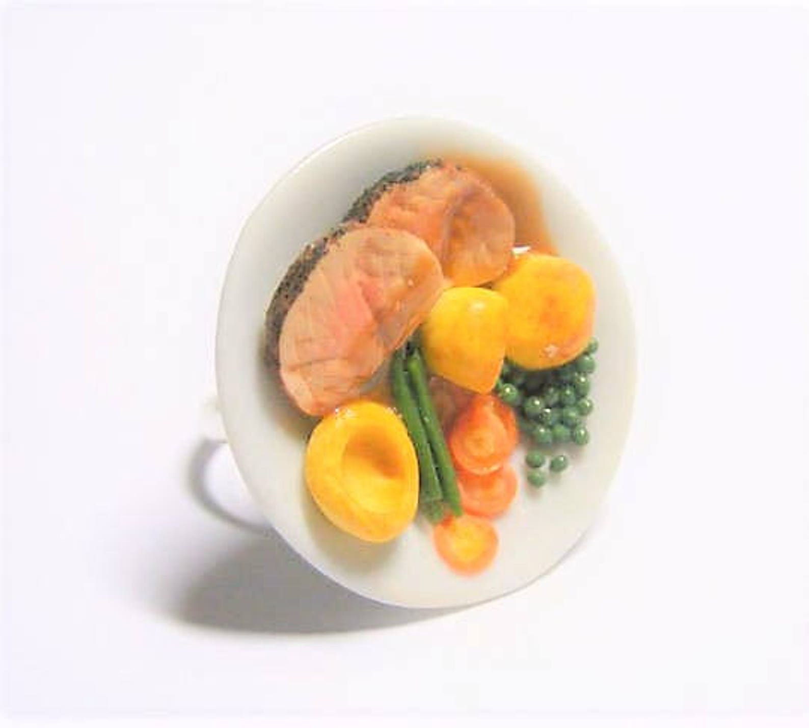 Roast Beef Dinner Ring Food Jewelry Miniature Food Ring - Etsy UK