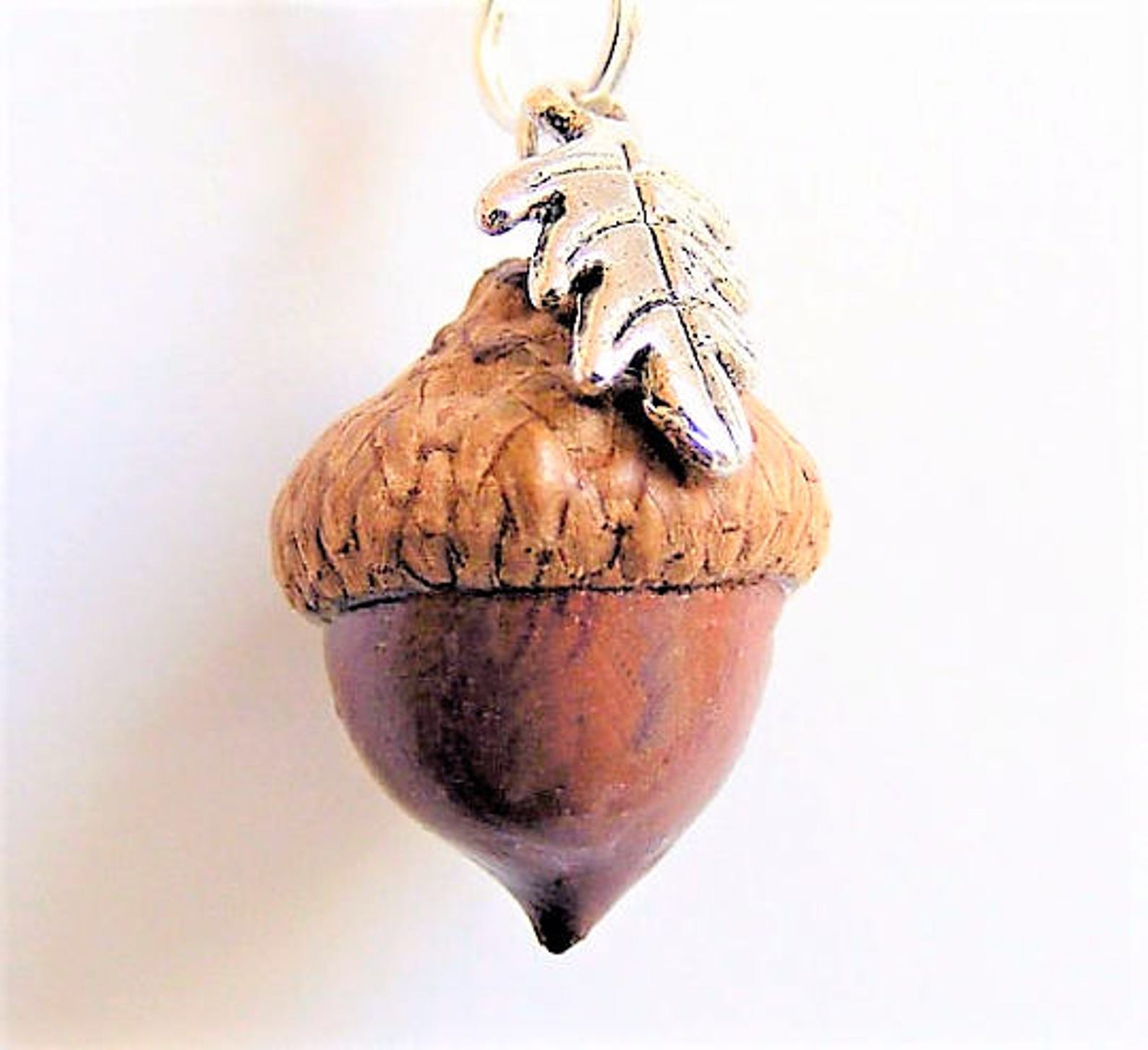 Acorn Necklace, Lucky Charm, Kiss Necklace, Acorn Charm, Good Luck ...