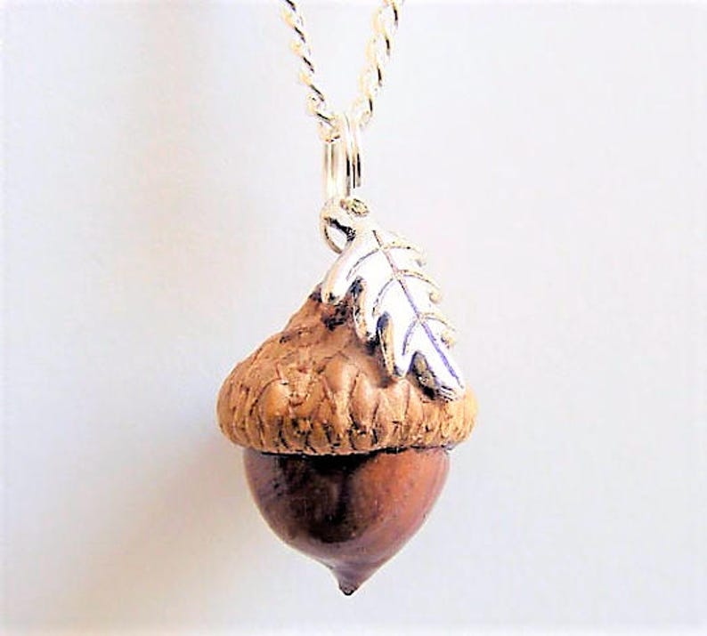 Acorn Necklace, Lucky Charm, Kiss Necklace, Acorn Charm, Good Luck ...