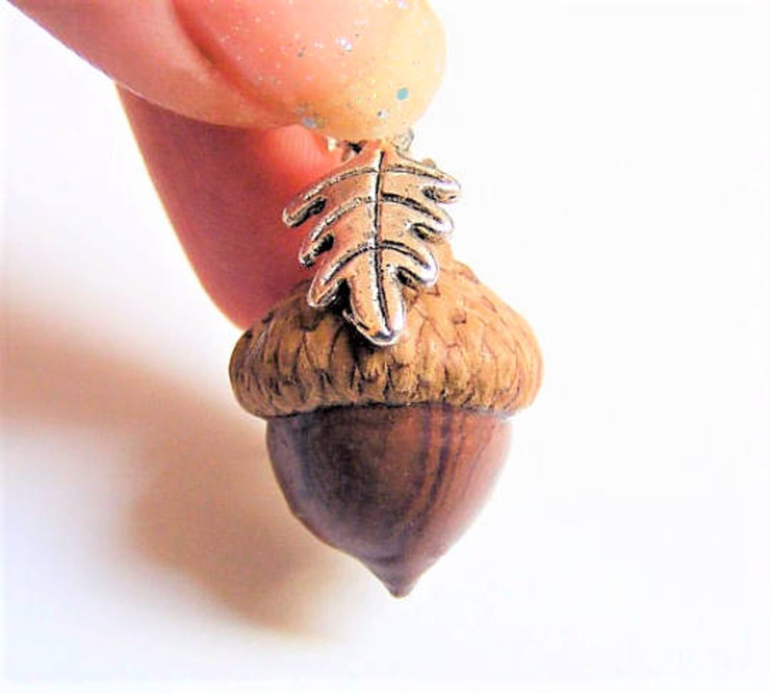 Acorn Necklace, Lucky Charm, Kiss Necklace, Acorn Charm, Good Luck ...