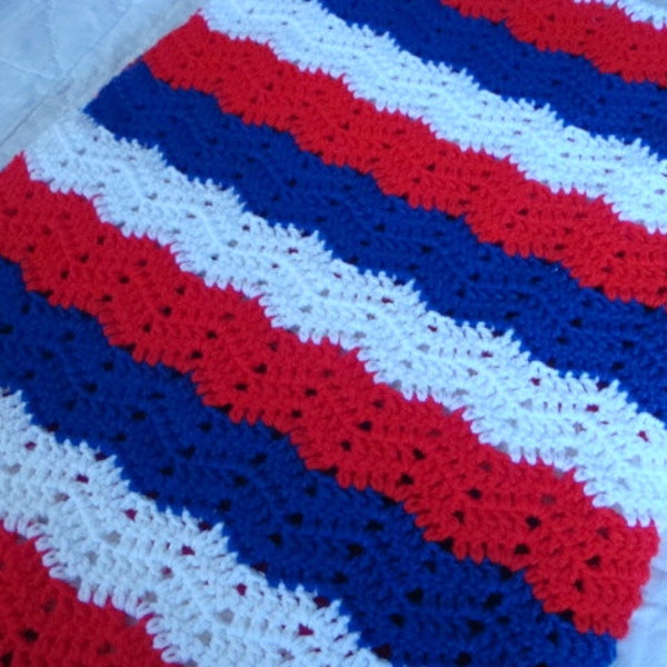 Blue Ripple Afghan - Etsy