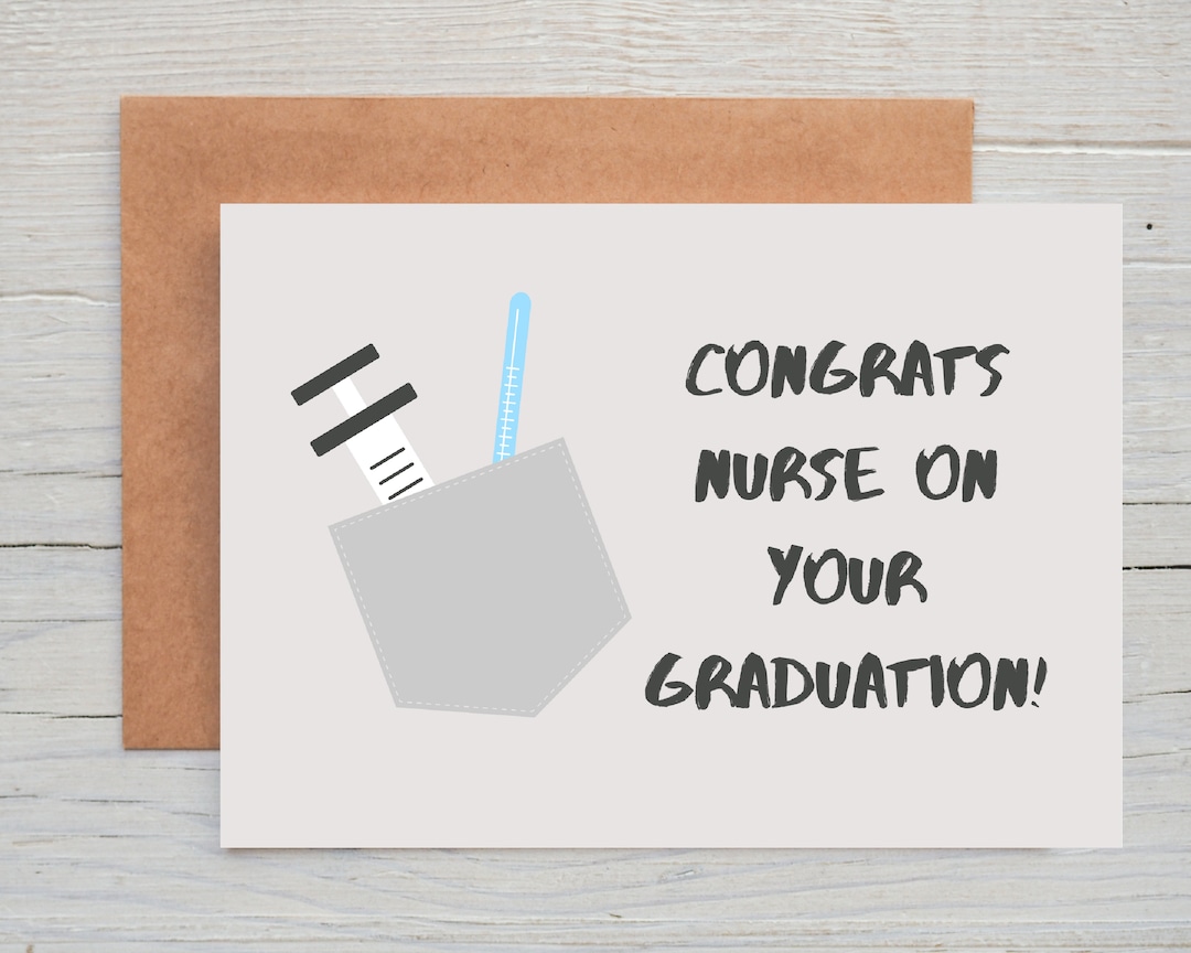 Nurse Graduation Printable Card Instant Digital Download, Nurse Grad ...