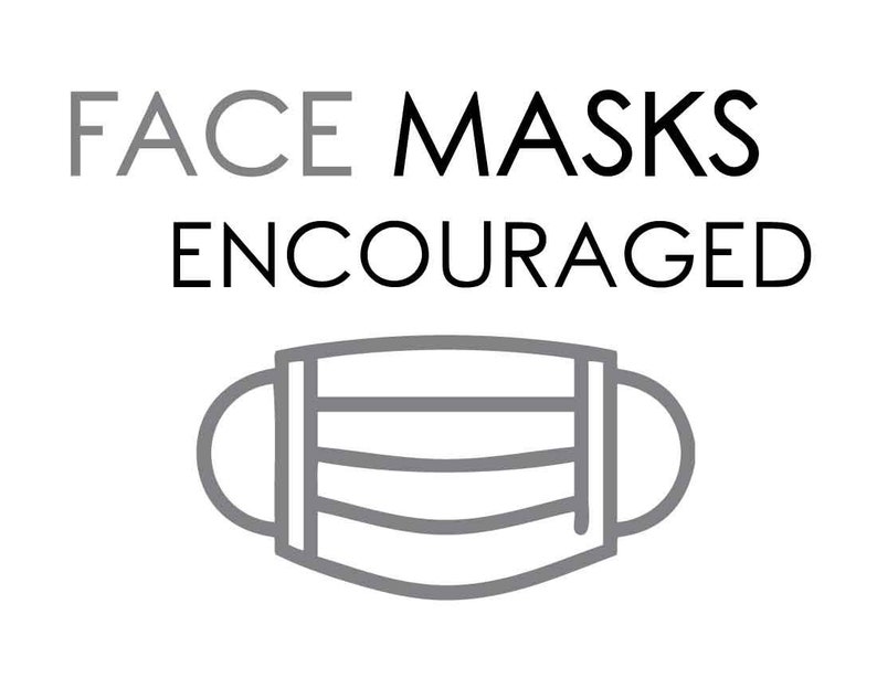 Face Masks Encouraged Sign Printable Instant Digital Download | Etsy