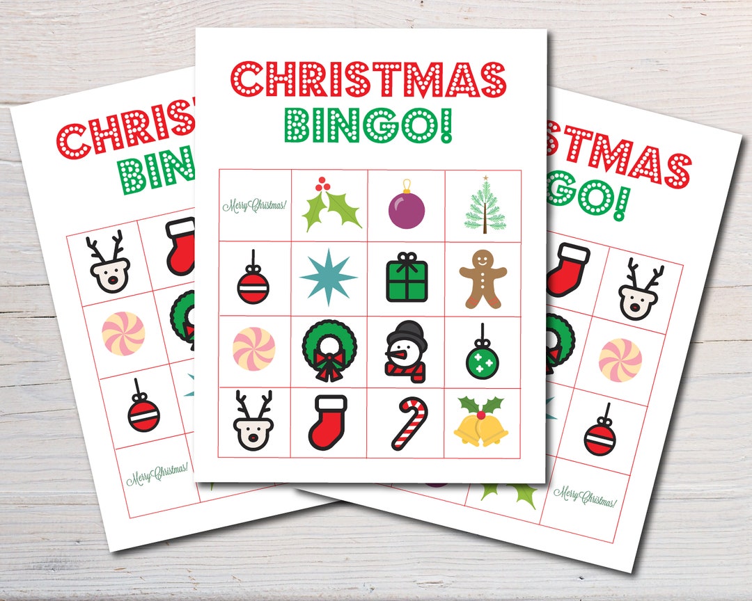 Christmas Bingo Printable Instant Digital Download, Christmas ...