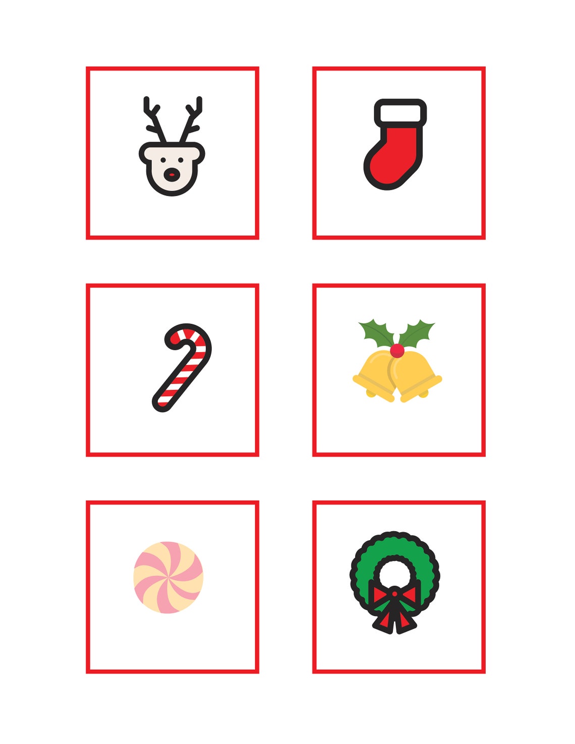 Christmas Bingo Printable Instant Digital Download, Christmas ...